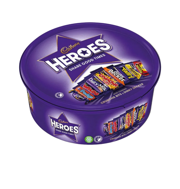 Cadbury Heroes Chocolate Tub 550g | British Candy to USA – British ...